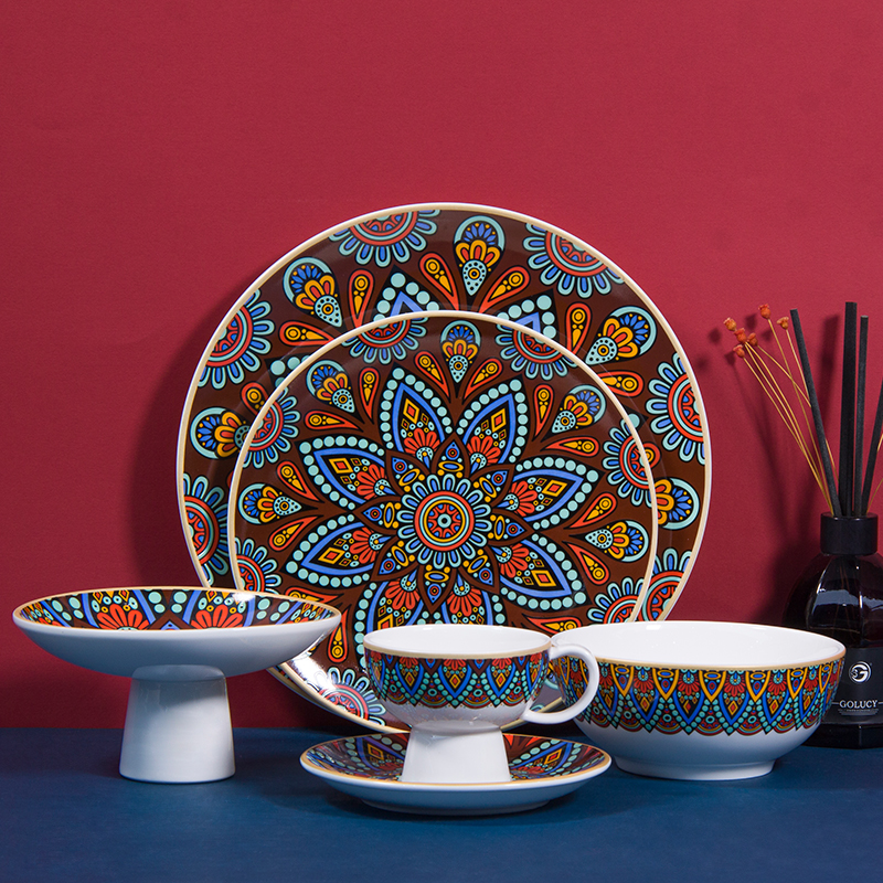Boho Chic Style Ceramic Dinnerware Set Manufacturers Restaurant ...